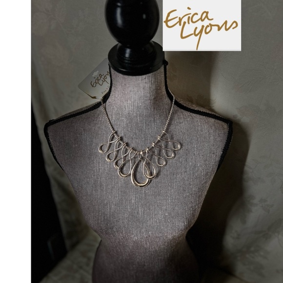 Erica Lyons | Jewelry | Nwt Erica Lyons Infinity Necklace Goldtoneback ...